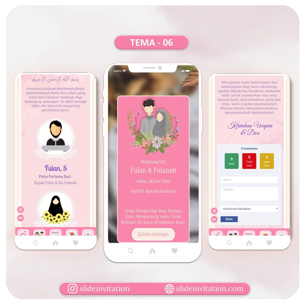 💌Spesialis Jasa Desain Undangan Digital Pernikahan Syar'i💞