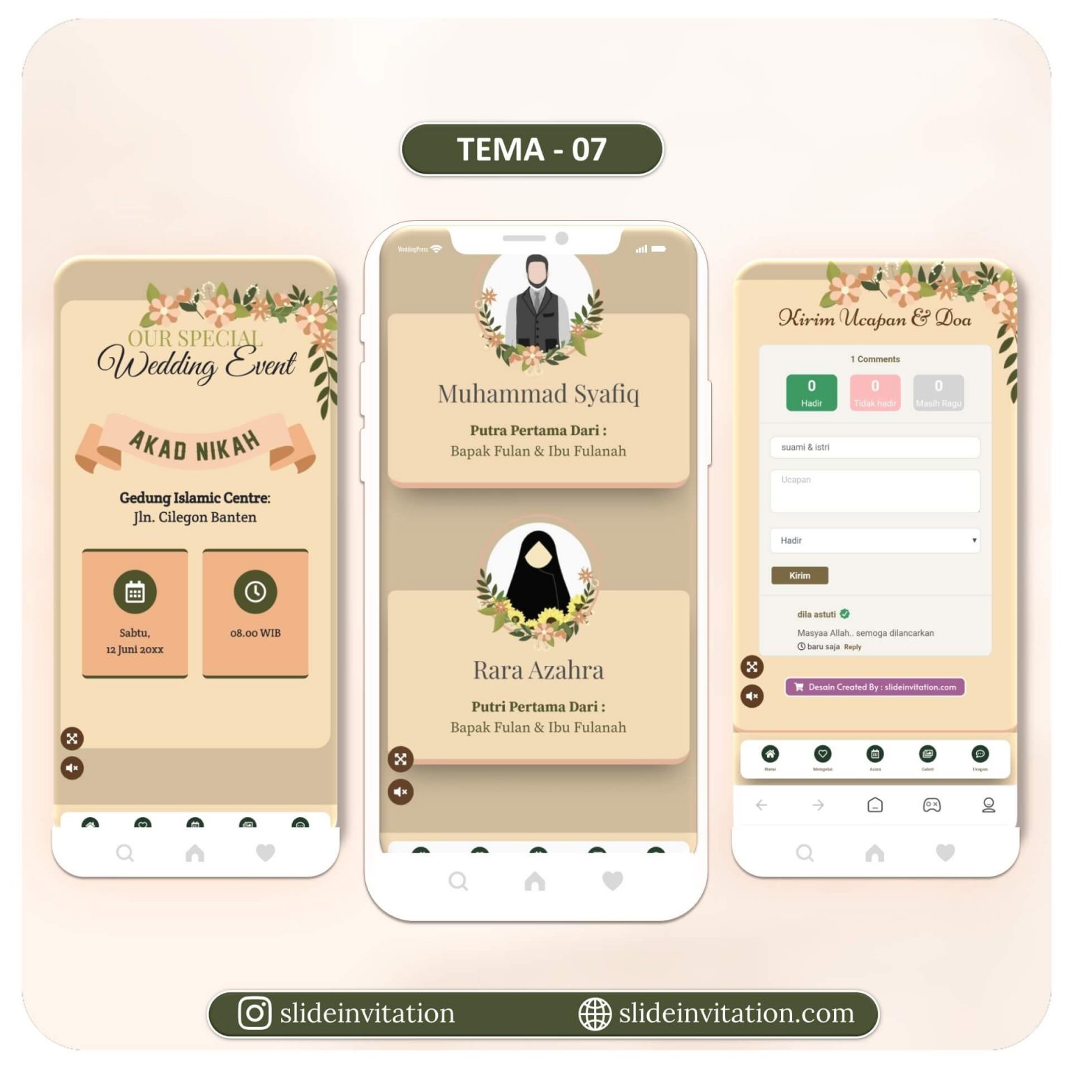 💌Spesialis Jasa Desain Undangan Digital Pernikahan Syar'i💞