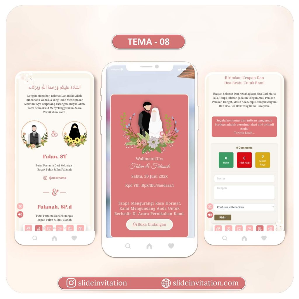 💌Spesialis Jasa Desain Undangan Digital Pernikahan Syar'i💞