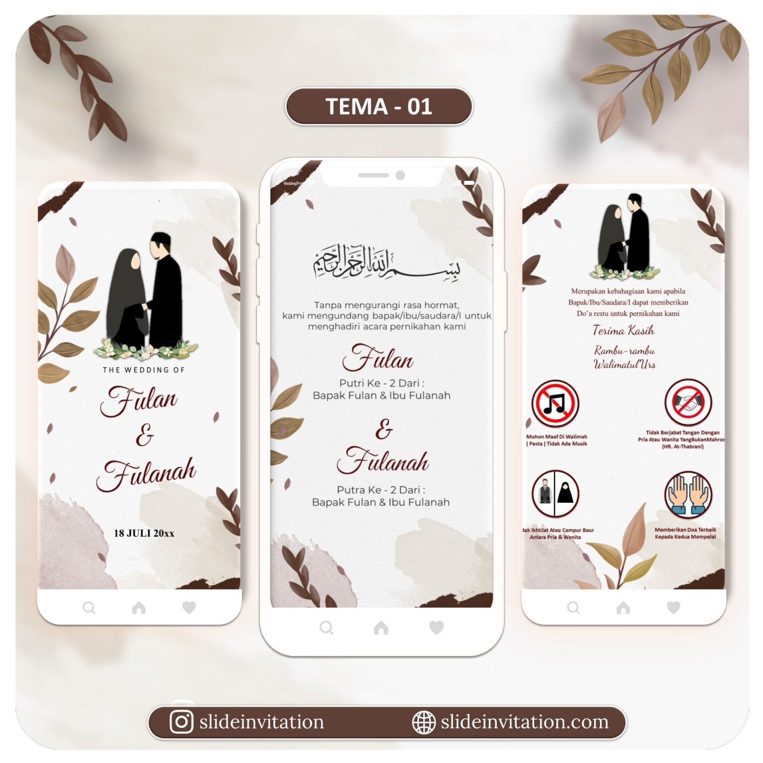 💌Spesialis Jasa Desain Undangan Digital Pernikahan Syar'i💞