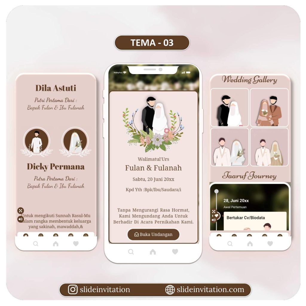 💌Spesialis Jasa Desain Undangan Digital Pernikahan Syar'i💞