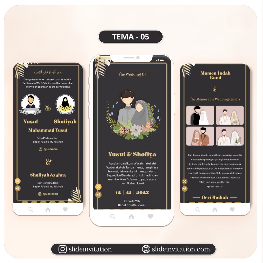 💌Spesialis Jasa Desain Undangan Digital Pernikahan Syar'i💞