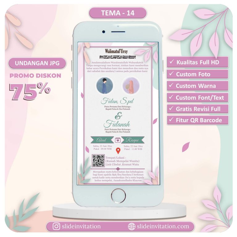 💌Spesialis Jasa Desain Undangan Digital Pernikahan Syar'i💞