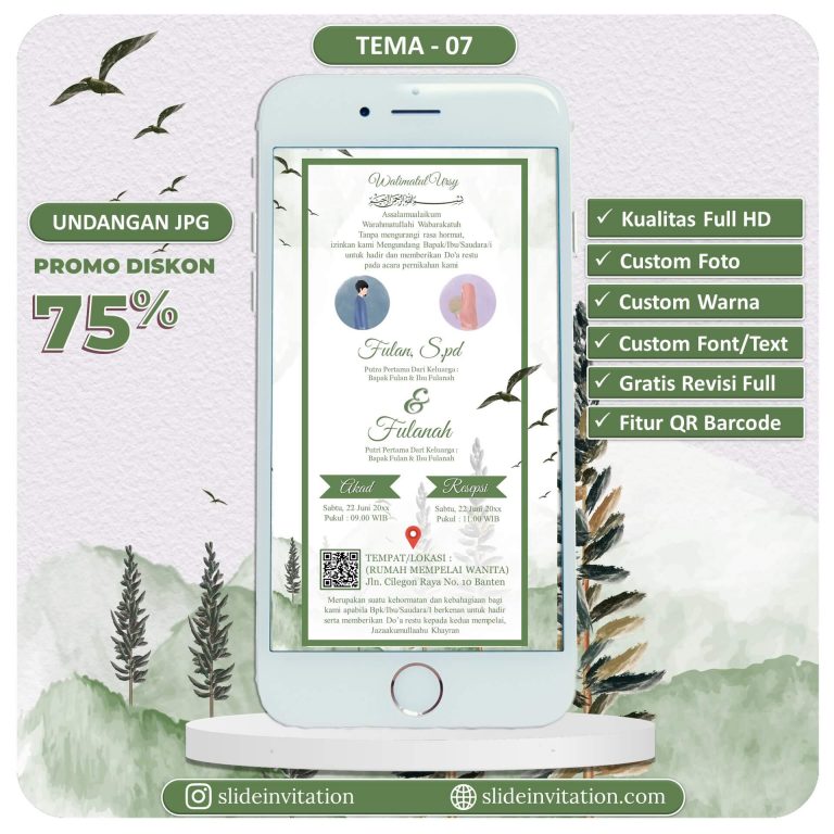 💌Spesialis Jasa Desain Undangan Digital Pernikahan Syar'i💞