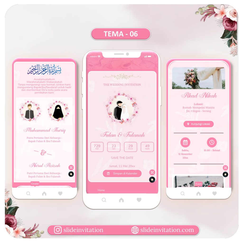 💌Spesialis Desain Undangan Digital Pernikahan Syar'i💌