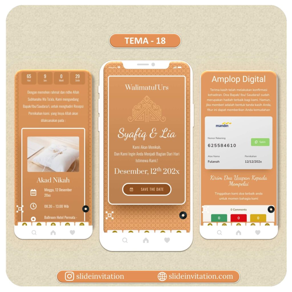 💌Spesialis Desain Undangan Digital Pernikahan Syar'i💌
