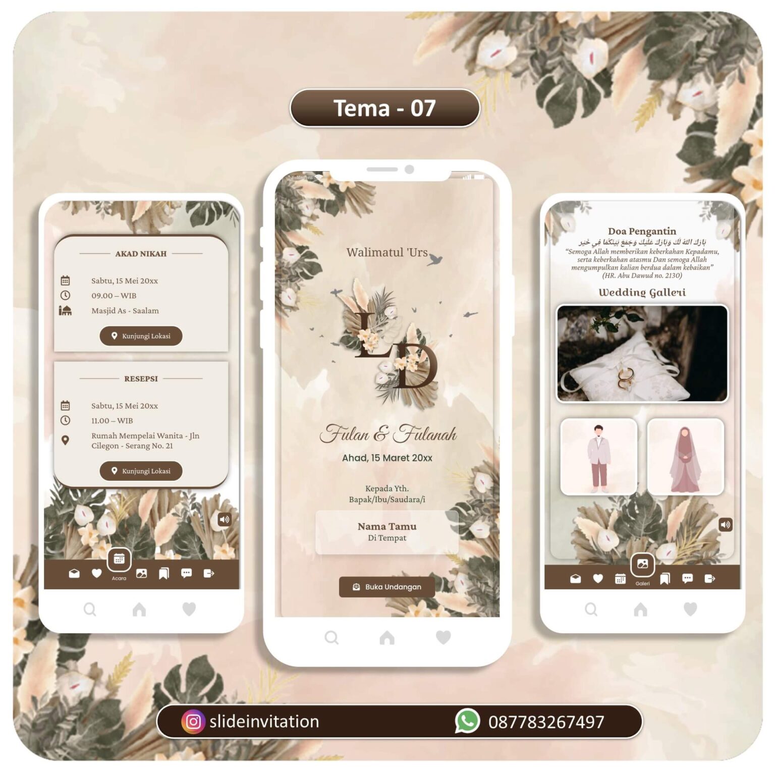 💌Spesialis Desain Undangan Digital Pernikahan Syar'i💌