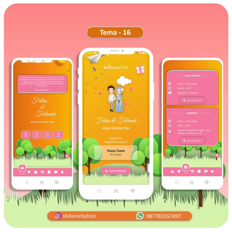 💌Spesialis Desain Undangan Digital Pernikahan Syar'i💌