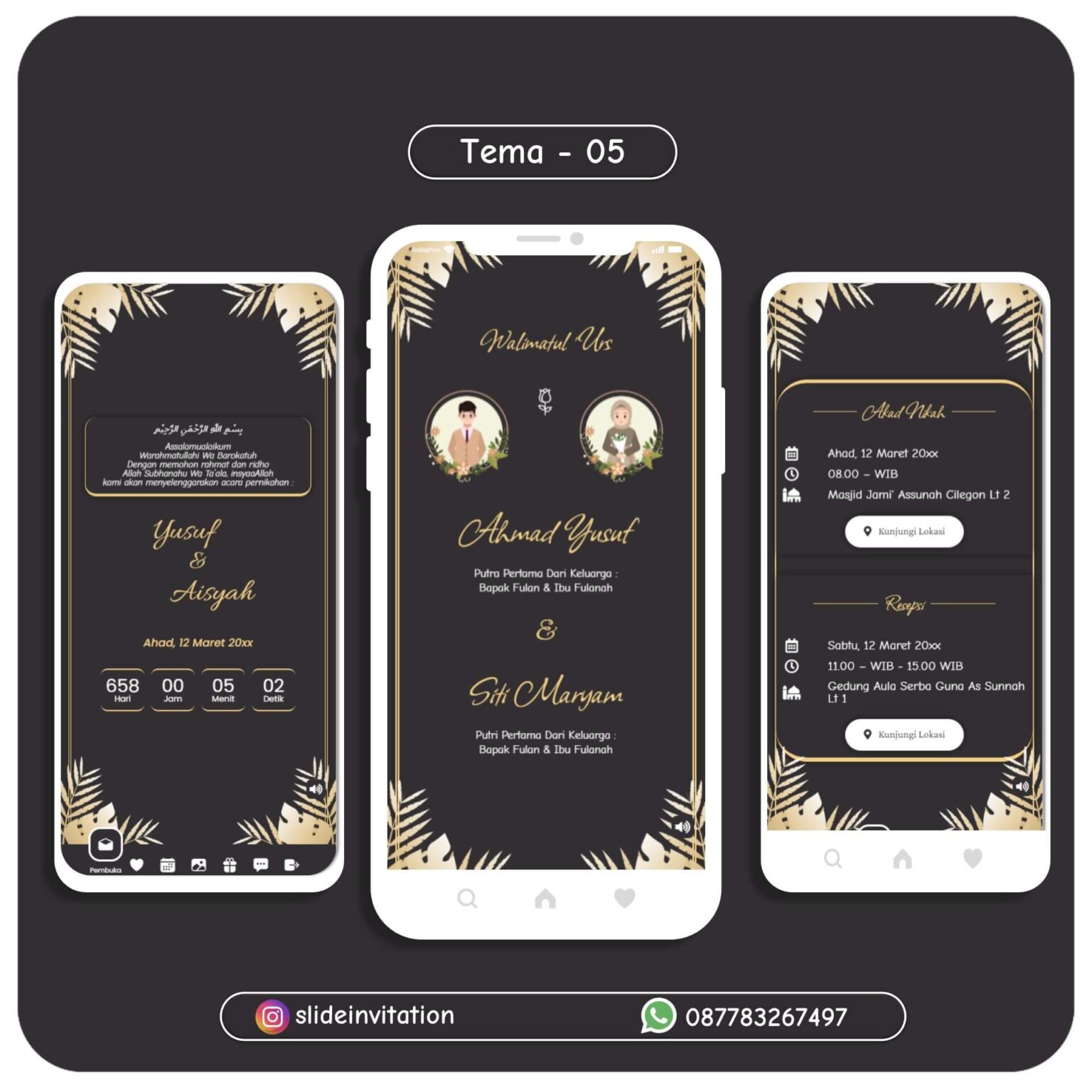 💌Spesialis Desain Undangan Digital Pernikahan Syar'i💌