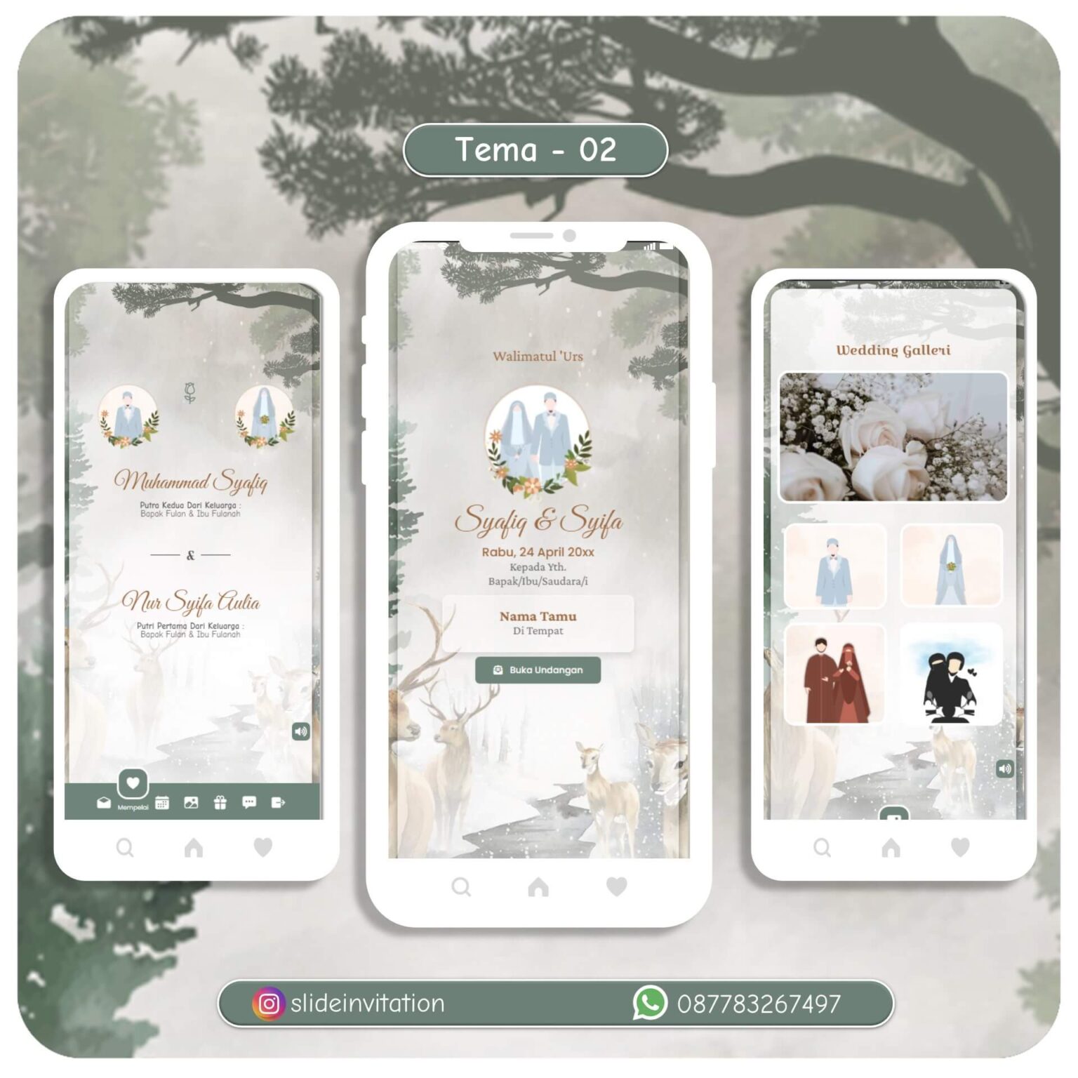 💌Spesialis Desain Undangan Digital Pernikahan Syar'i💌