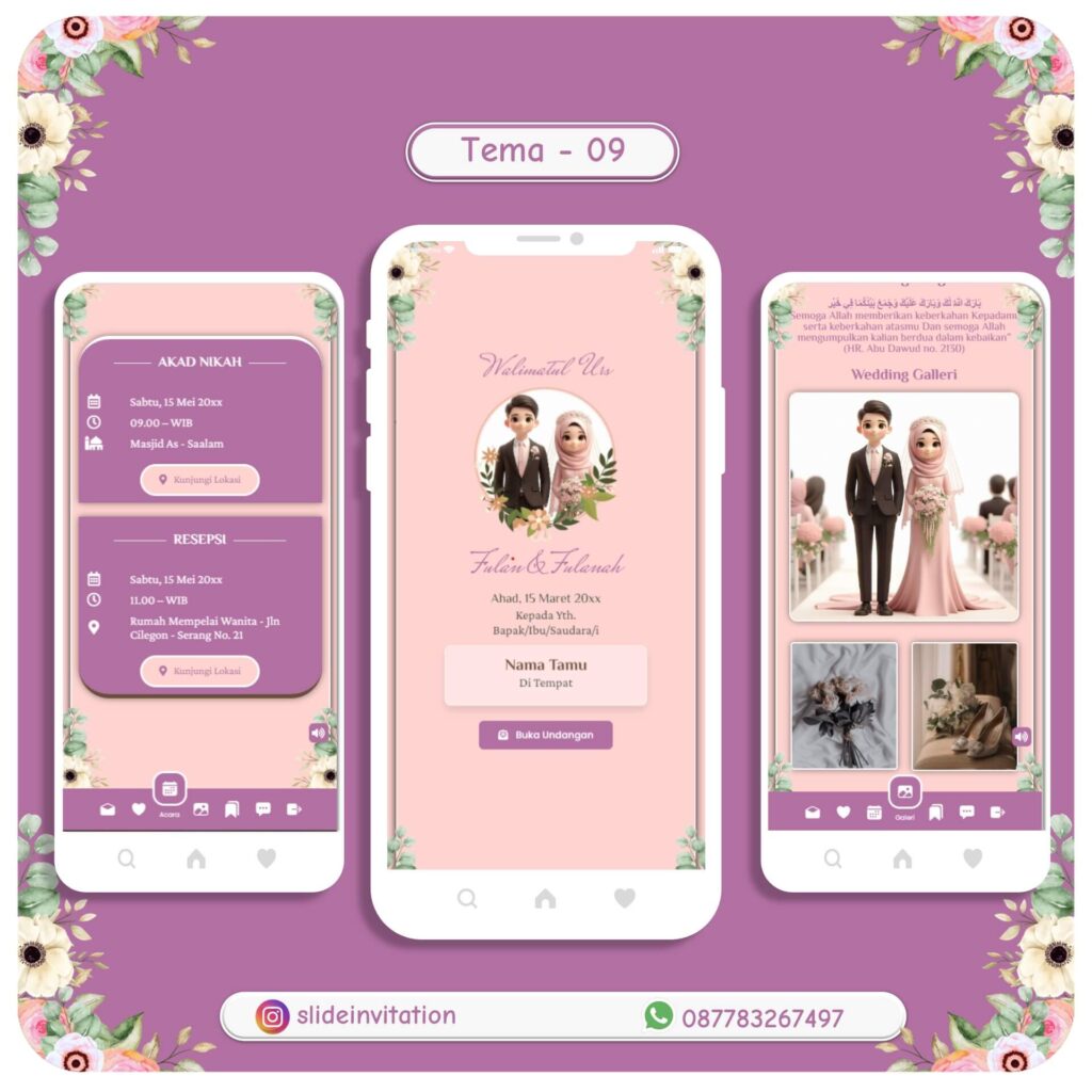 💌Spesialis Desain Undangan Digital Pernikahan Syar'i💌