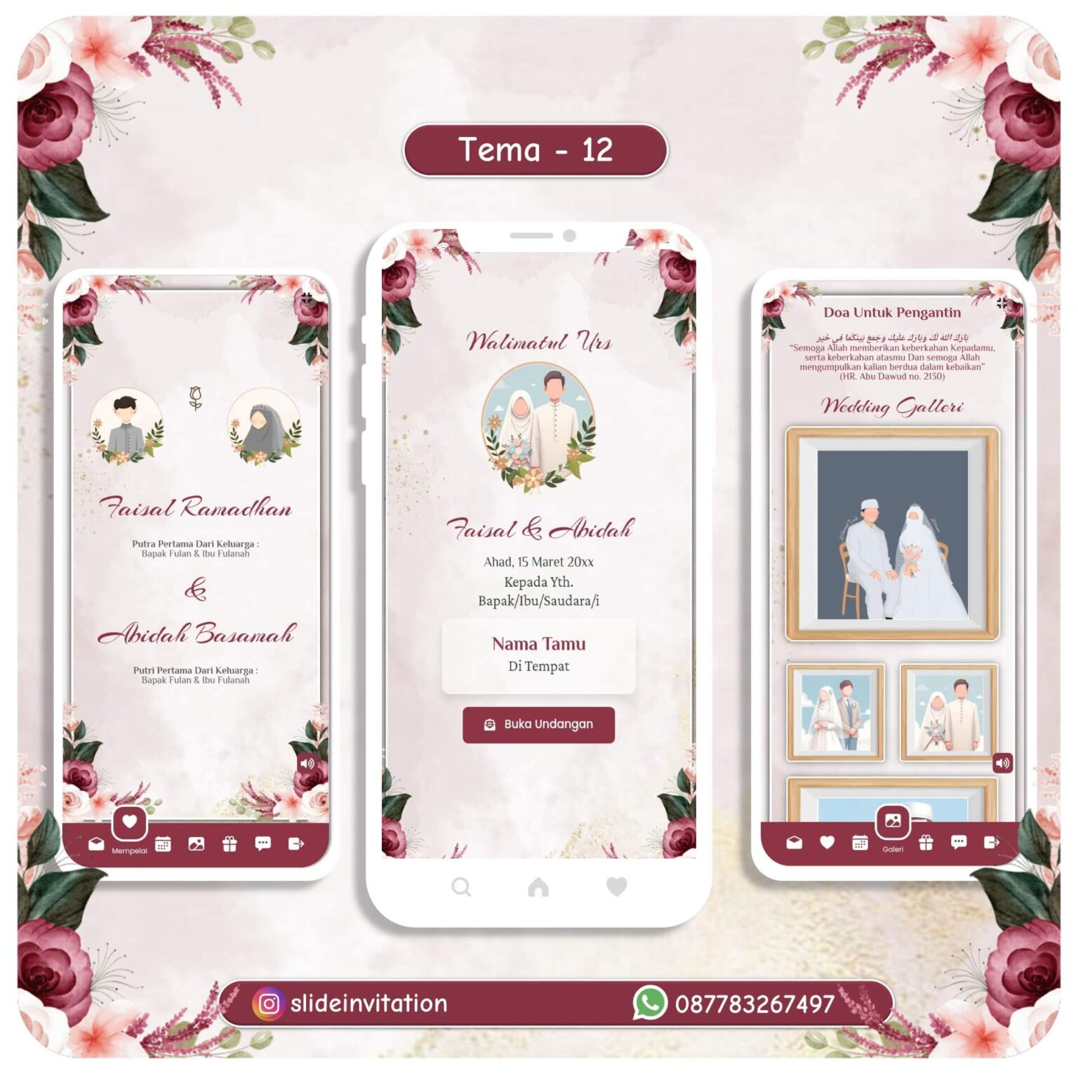 💌Spesialis Desain Undangan Digital Pernikahan Syar'i💌
