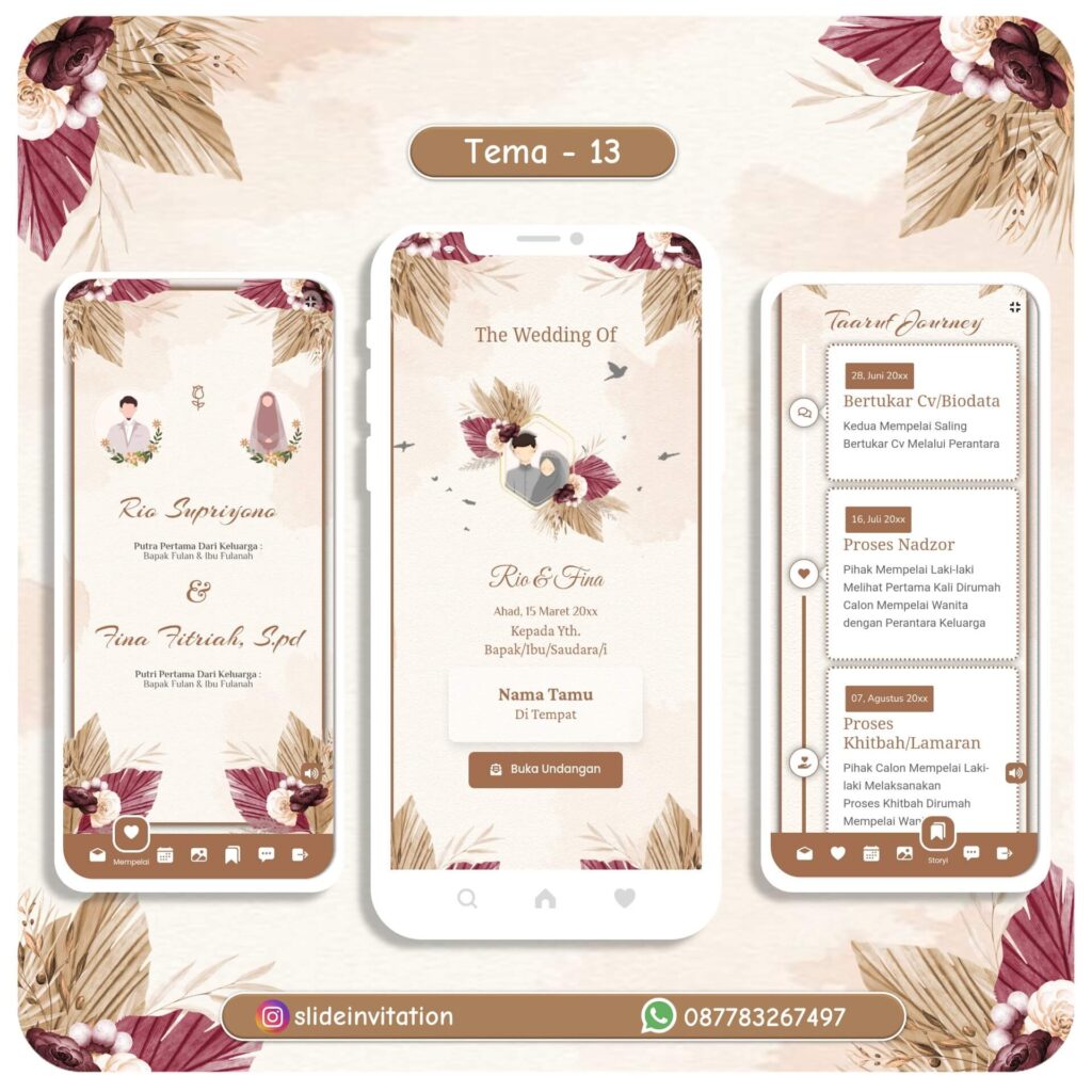 💌Spesialis Desain Undangan Digital Pernikahan Syar'i💌