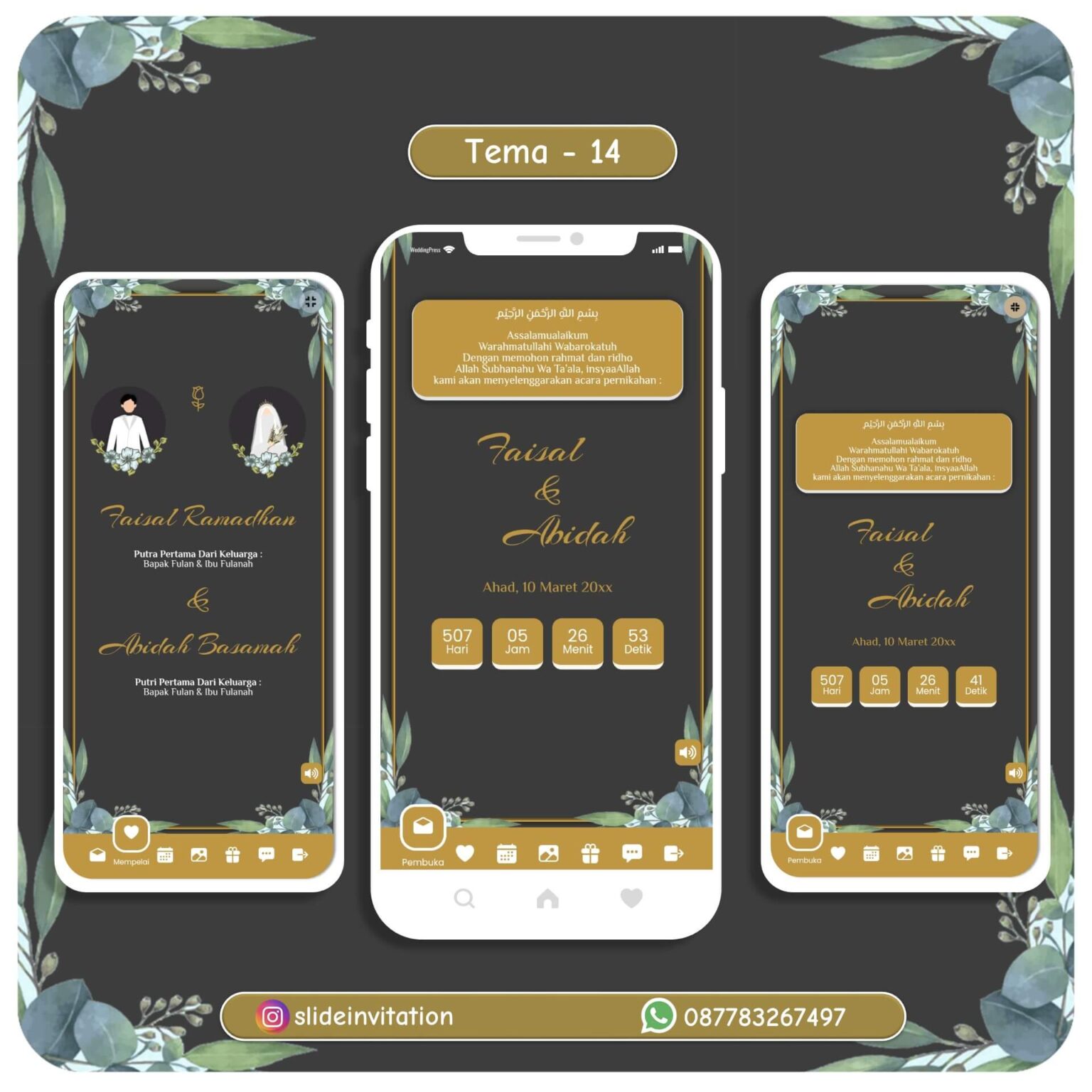 💌Spesialis Desain Undangan Digital Pernikahan Syar'i💌