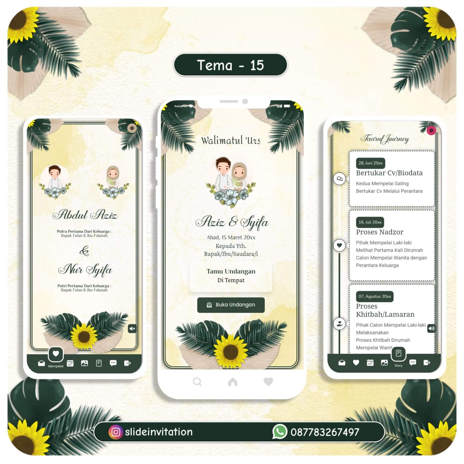 💌Spesialis Desain Undangan Digital Pernikahan Syar'i💌